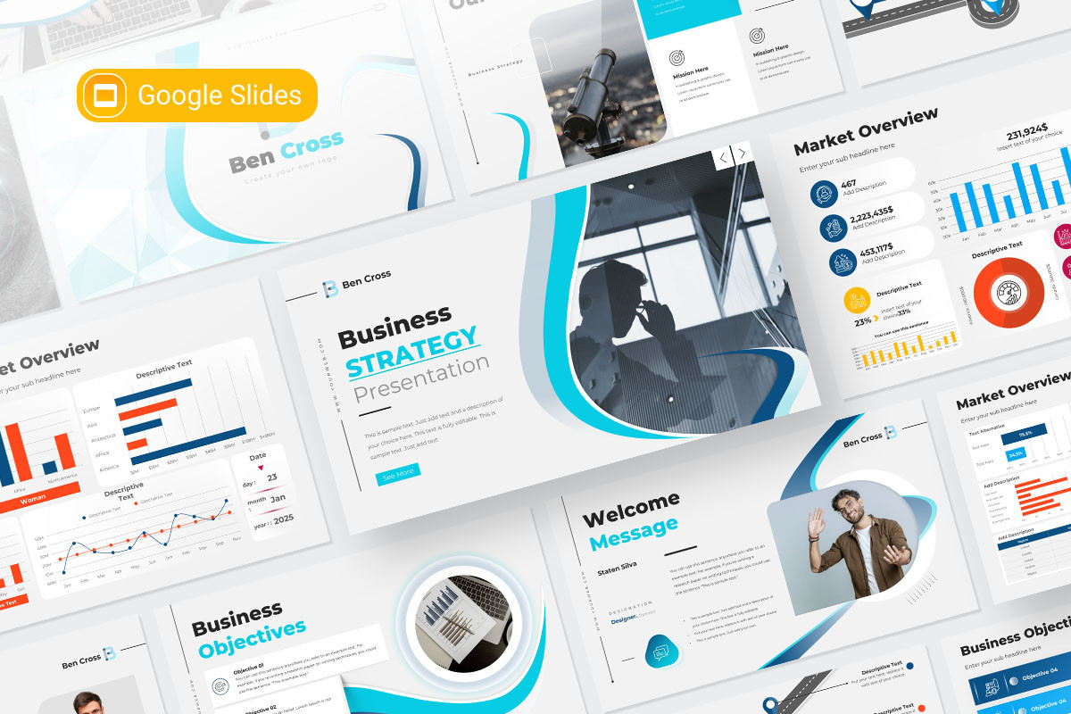 Business Strategy Presentation Google Slides Template | Nulivo Market