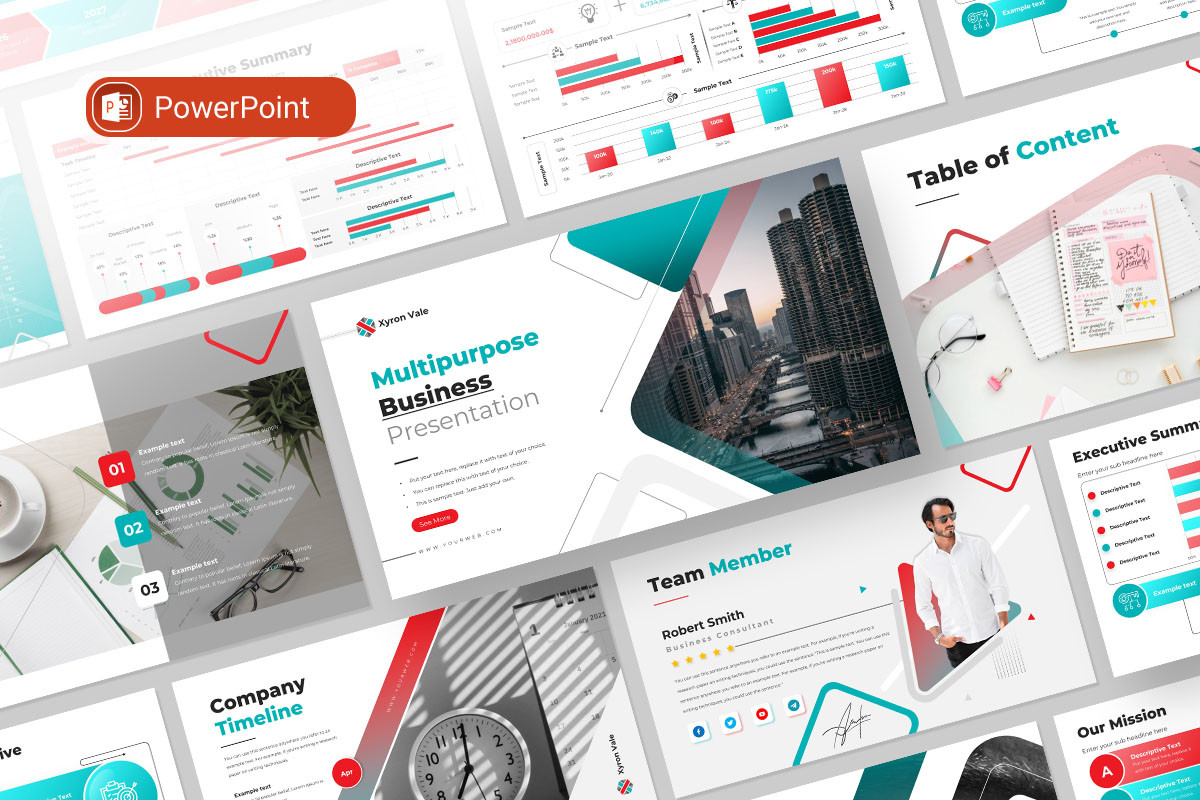 Multipurpose Business PowerPoint Presentation Template | Nulivo Market