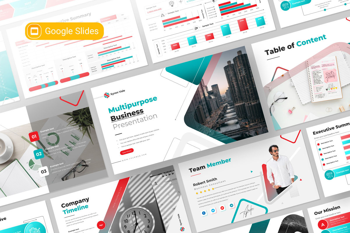 Multipurpose Business Google Slides Presentation Template | Nulivo Market
