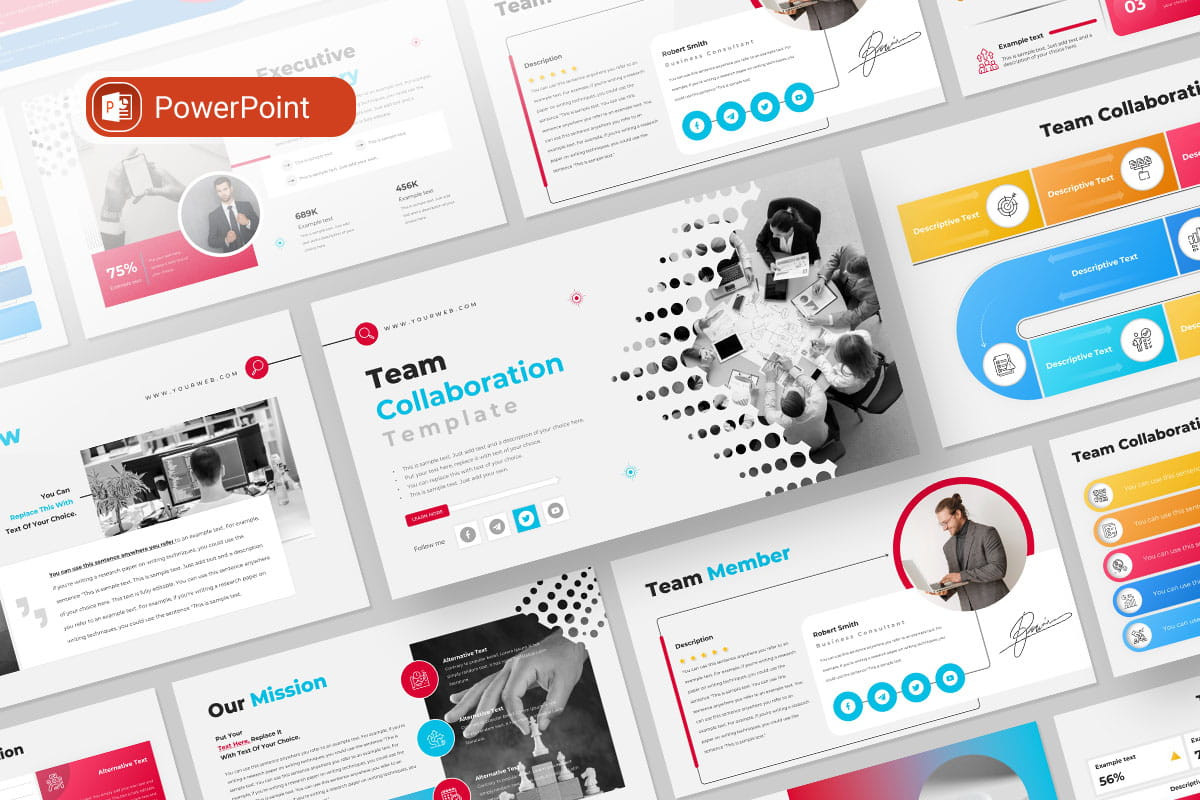 Team Collaboration PowerPoint Presentation Template | Nulivo Market