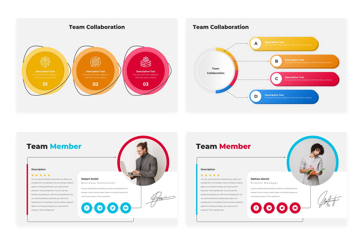 Team Collaboration PowerPoint Presentation Template | Nulivo Market