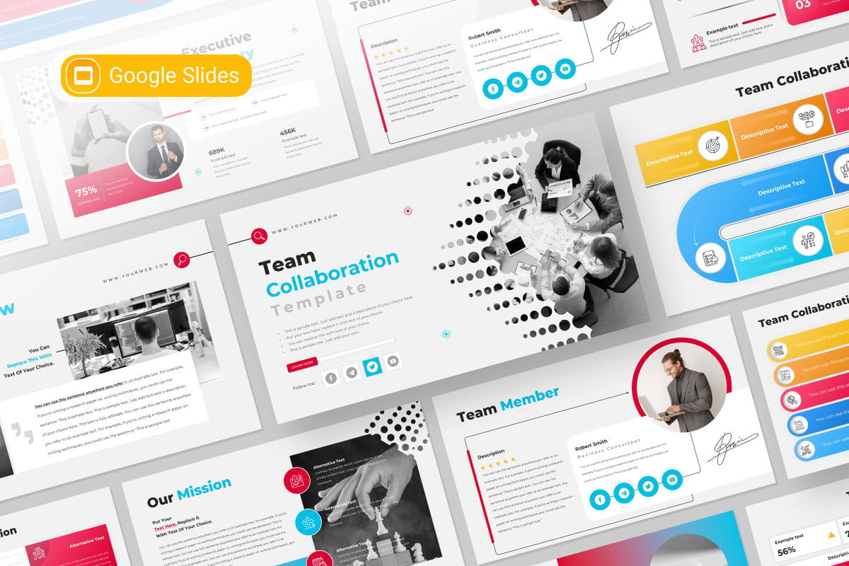 Team Collaboration Google Slides Presentation Template | Nulivo Market