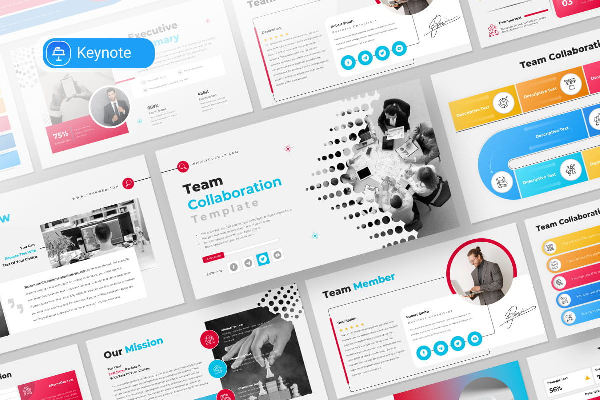 Team Collaboration Keynote Presentation Template | Nulivo Market