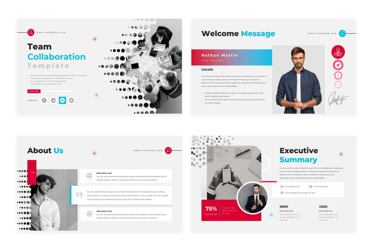 Team Collaboration Keynote Presentation Template | Nulivo Market